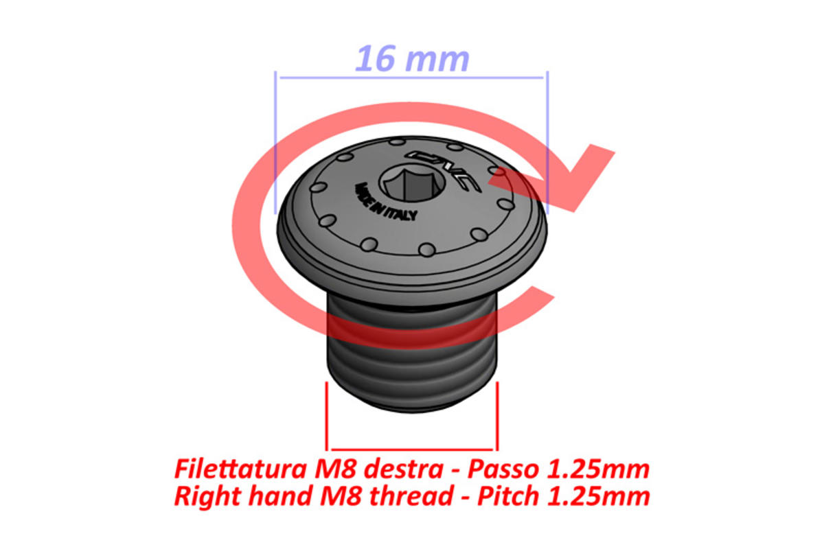Mirror Blanking Plug M8 - Thread RH | Cnc Racing